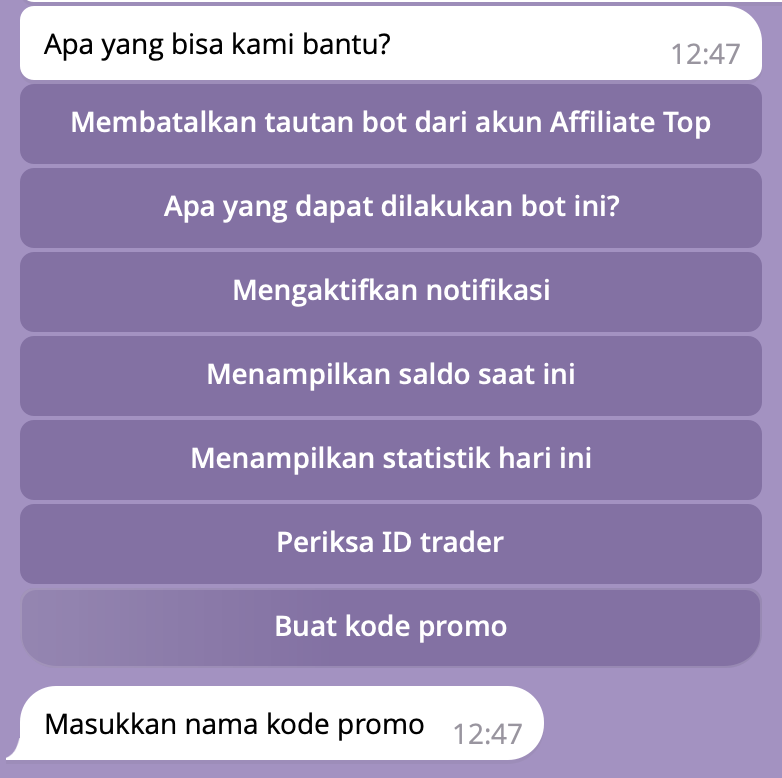 Kode Promo – Affiliate Top Help Center